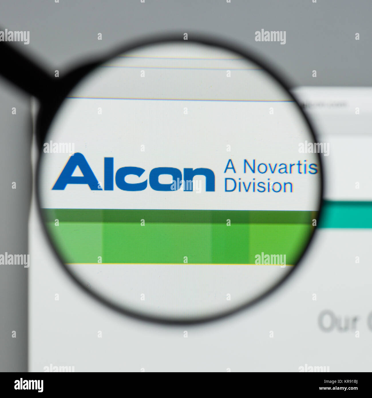 Milan, Italy - August 10, 2017: Alcon website homepage. It is an ...