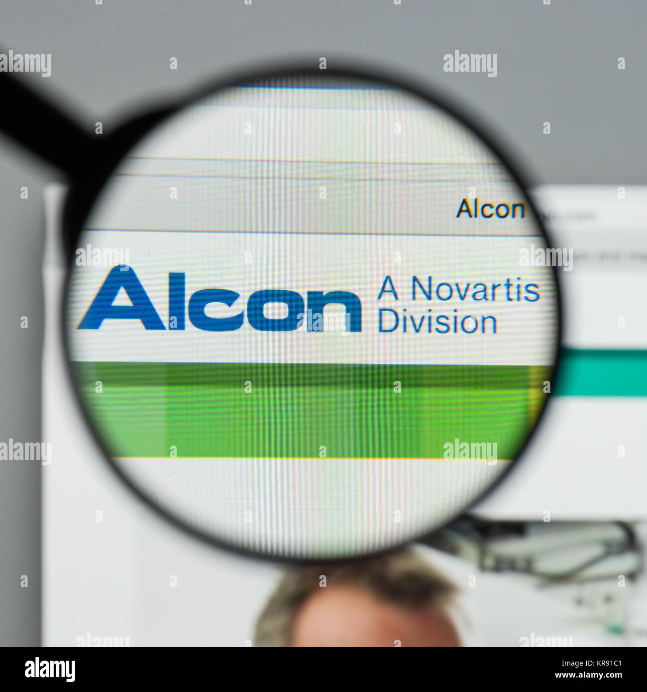Milan, Italy - August 10, 2017: Alcon website homepage. It is an ...