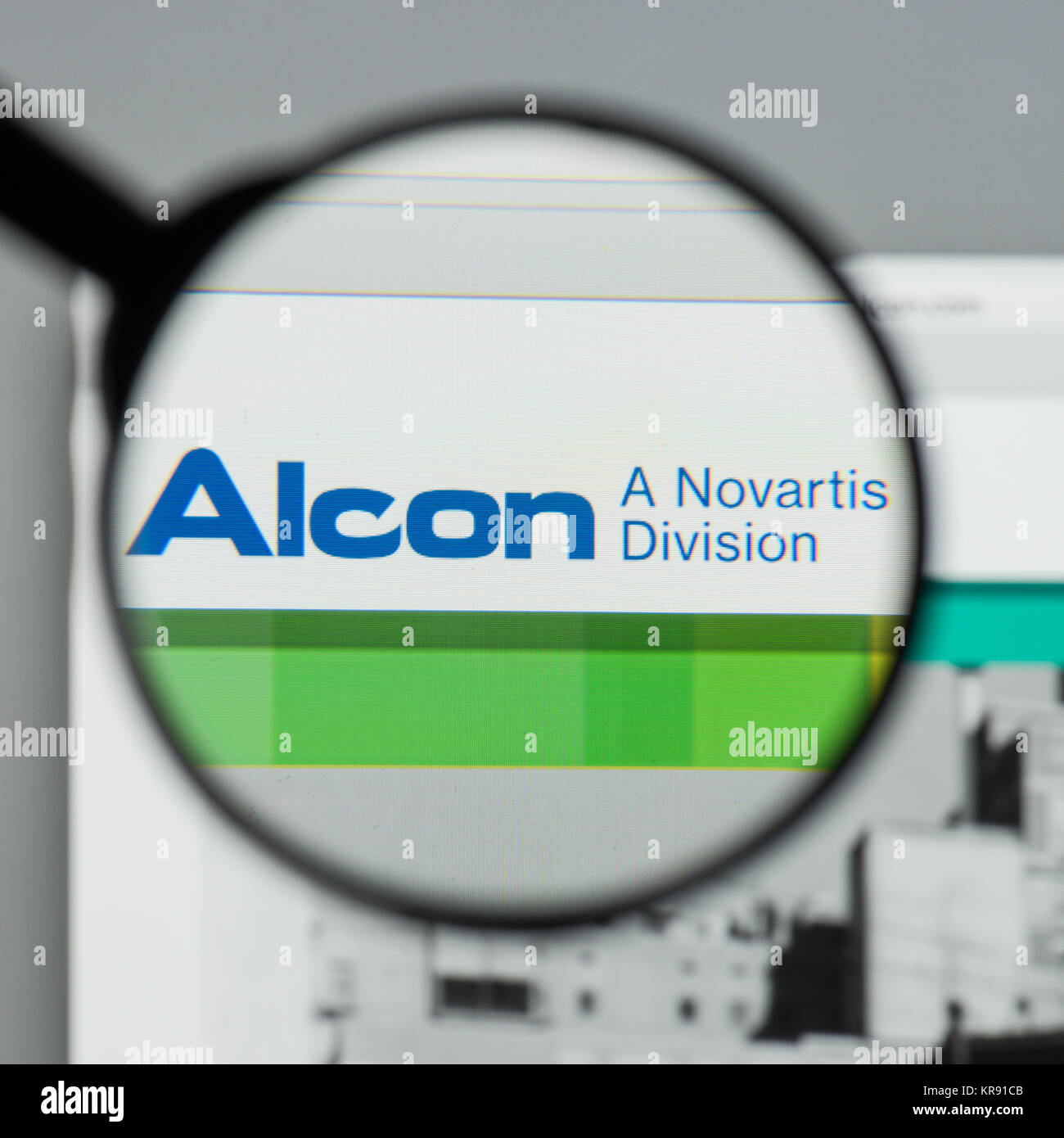 Milan, Italy - August 10, 2017: Alcon website homepage. It is an ...