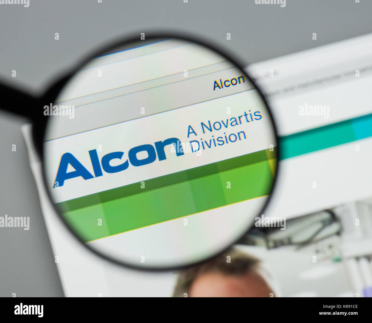 Milan, Italy - August 10, 2017: Alcon website homepage. It is an ...