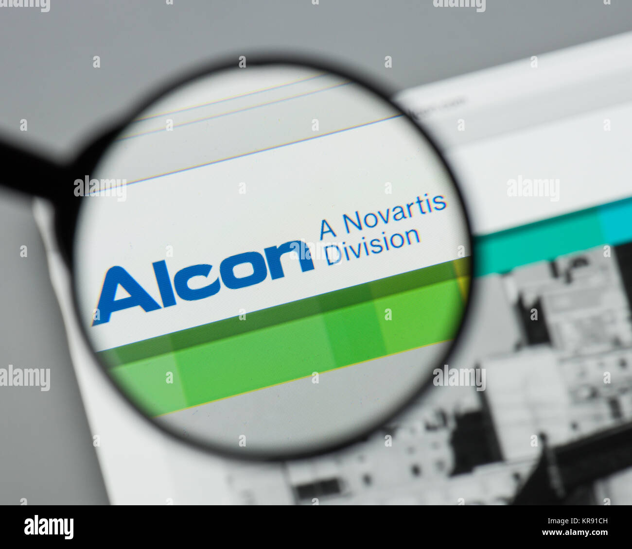 Milan, Italy - August 10, 2017: Alcon website homepage. It is an ...