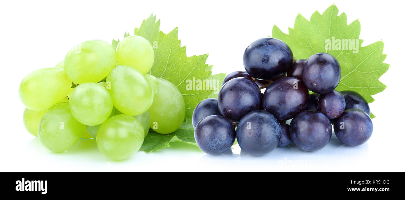 grapes grapes blue green fruits fruit cut exempted isolated Stock Photo ...