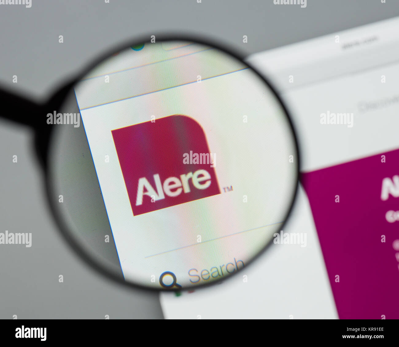 Milan, Italy - August 10, 2017: Alere website homepage. It is a global ...