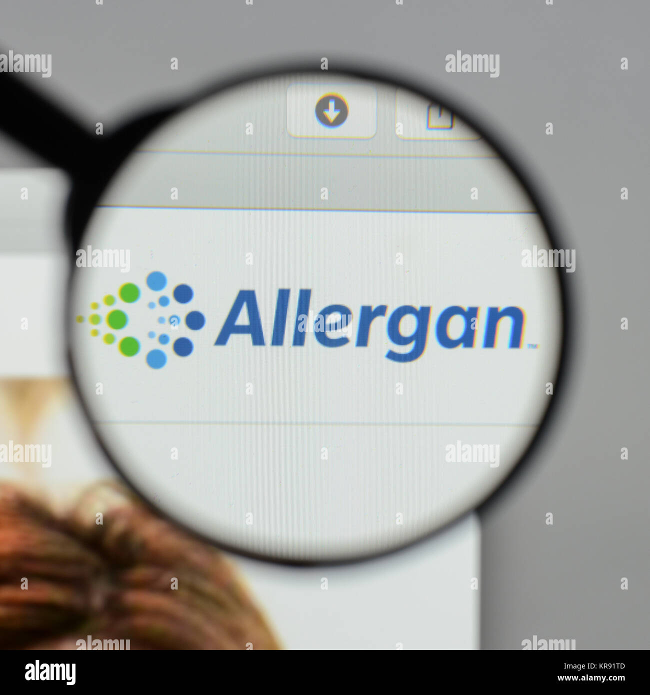 Milan, Italy - August 10, 2017: Allergan website homepage. It is a ...