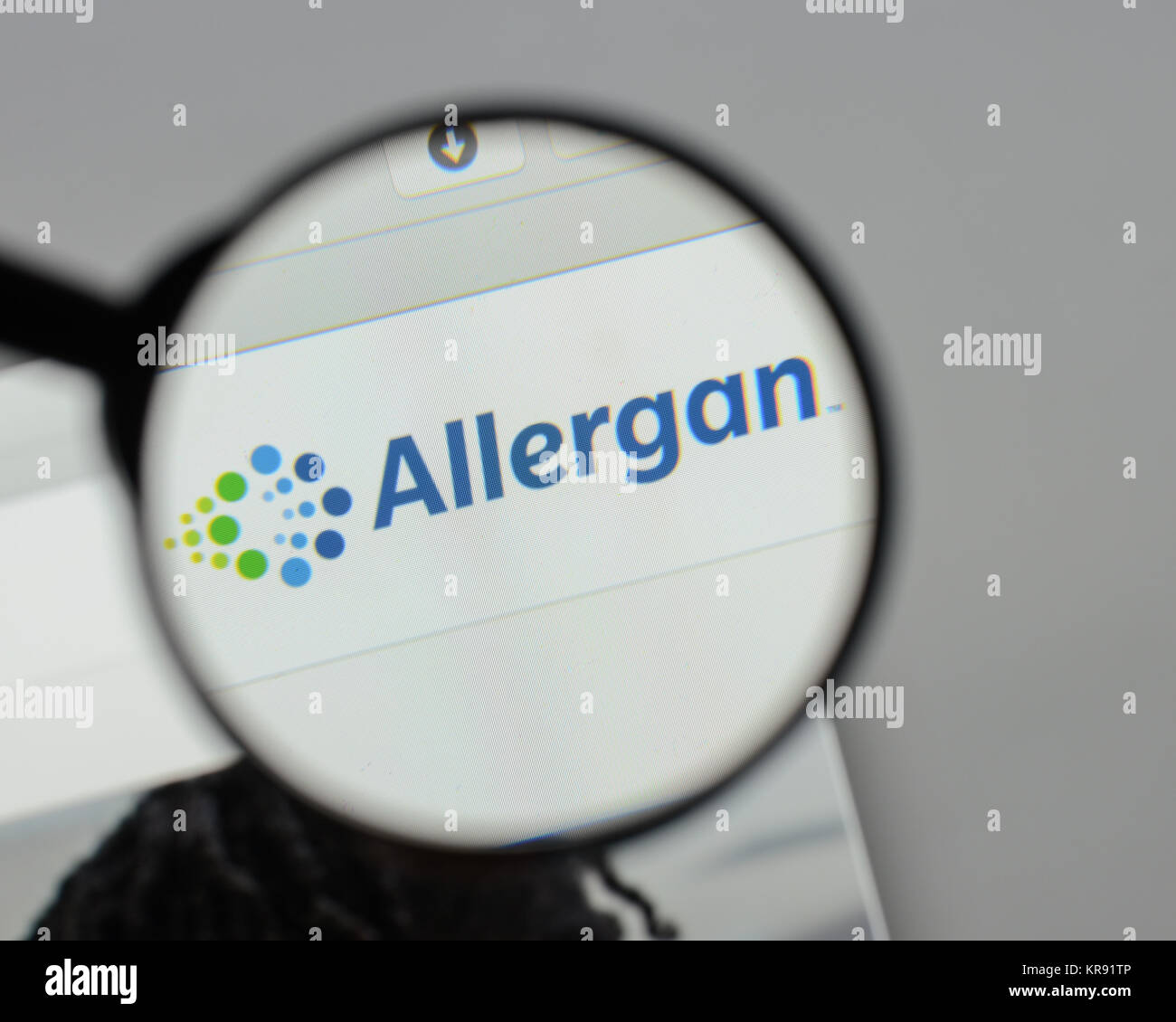 Milan, Italy - August 10, 2017: Allergan website homepage. It is a ...