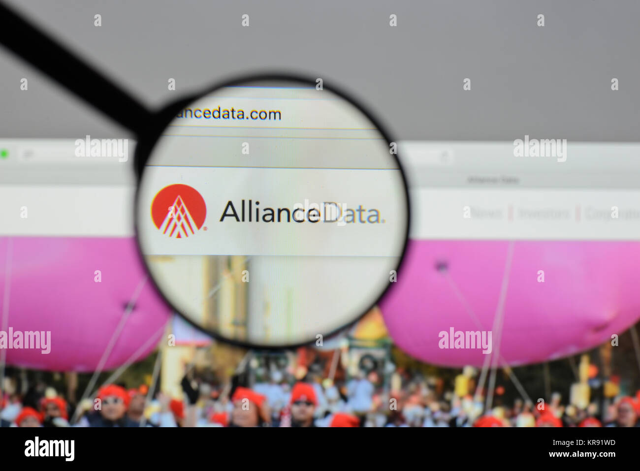 Milan, Italy - August 10, 2017: Alliance Data Systems logo on the ...