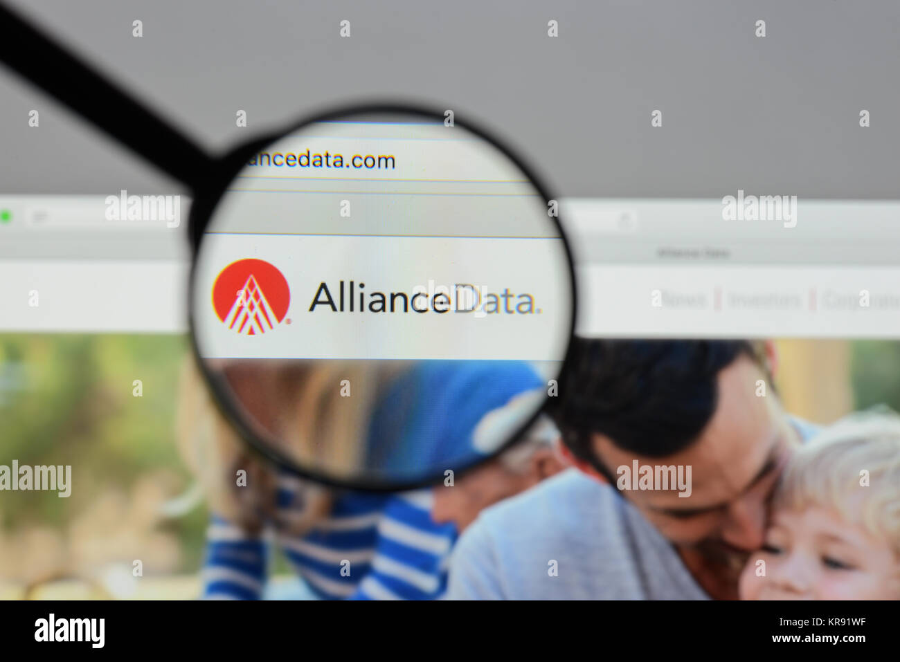 Milan, Italy - August 10, 2017: Alliance Data Systems logo on the ...