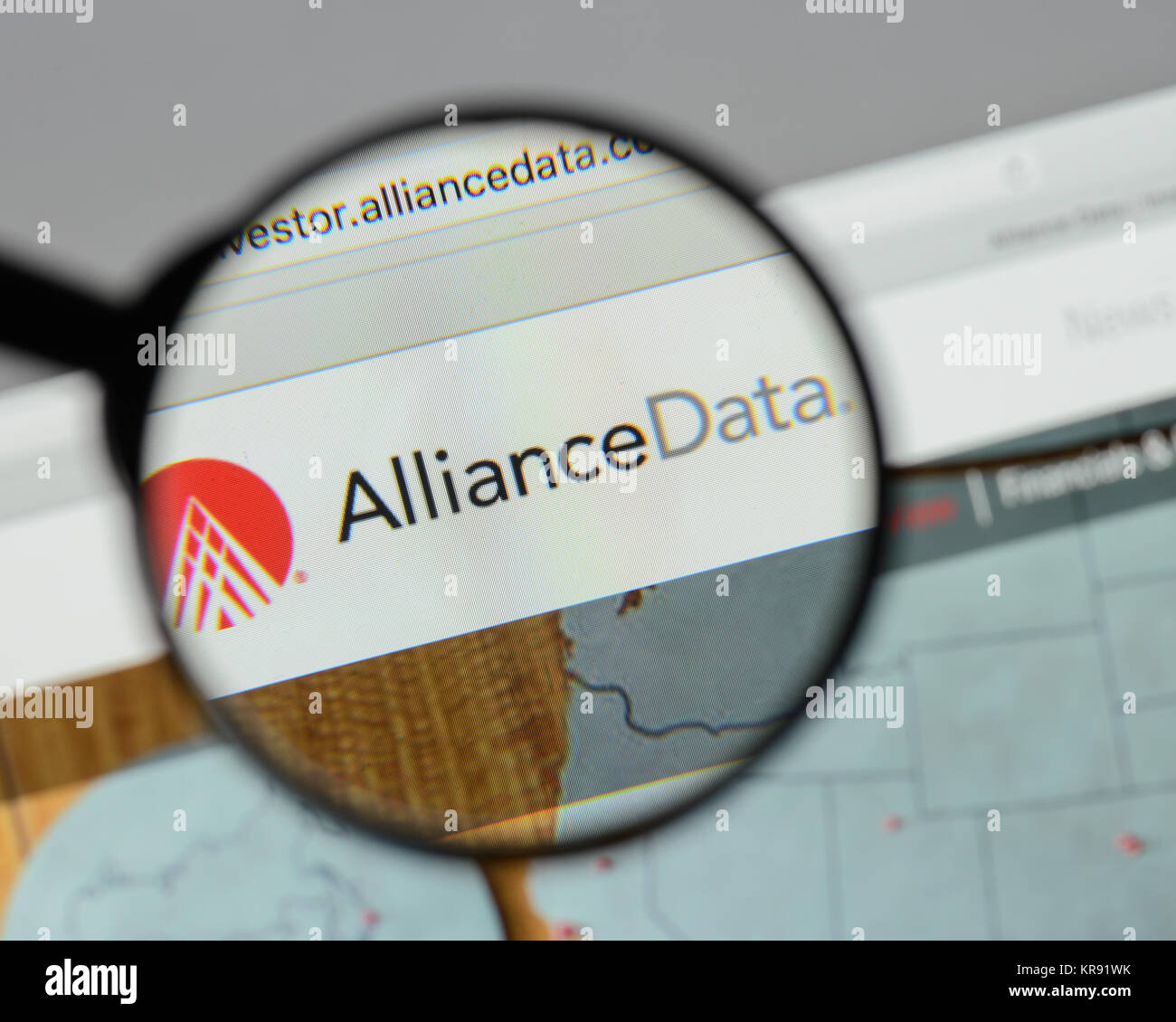 Milan, Italy - August 10, 2017: Alliance Data Systems logo on the ...