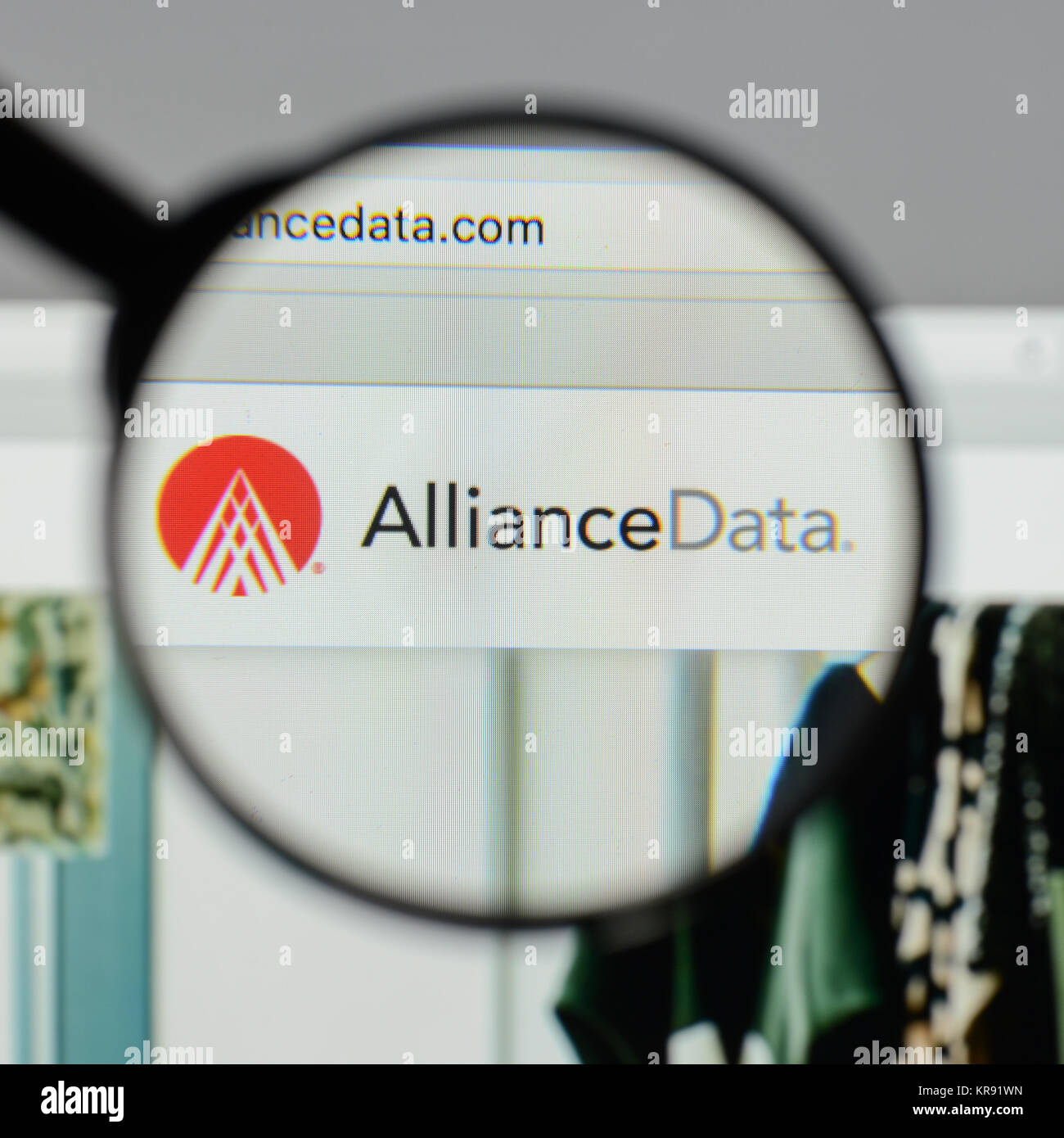 Milan, Italy - August 10, 2017: Alliance Data Systems logo on the ...