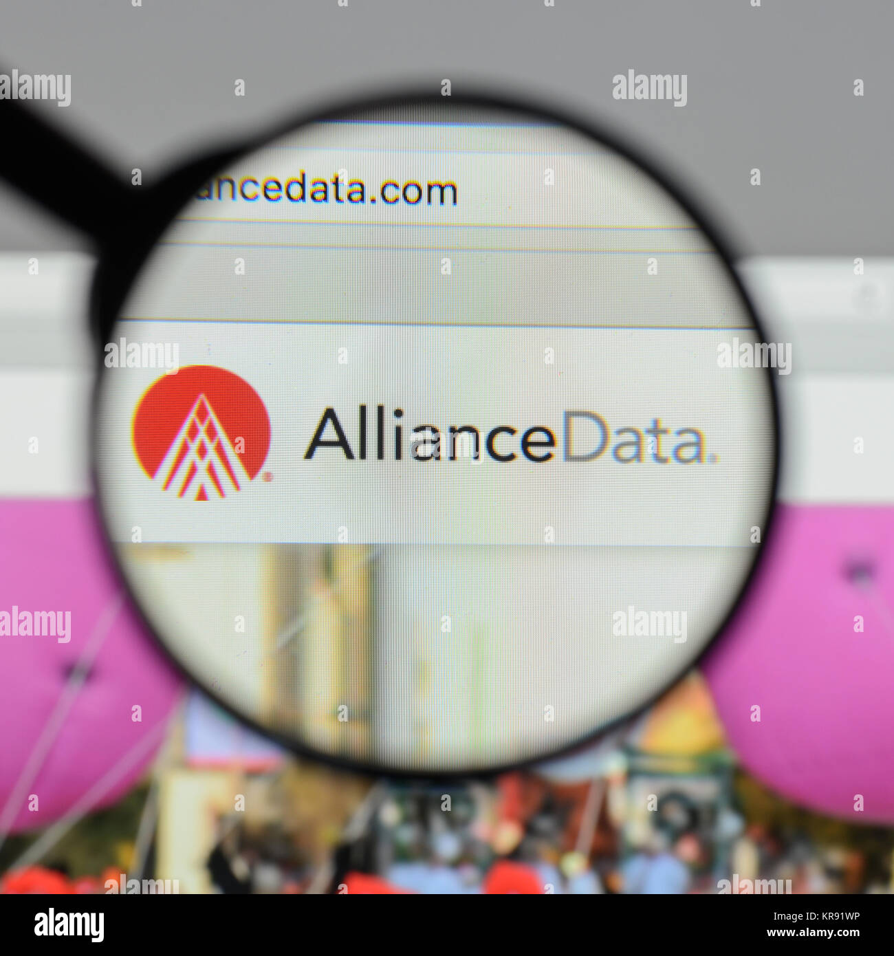 Milan, Italy - August 10, 2017: Alliance Data Systems logo on the ...