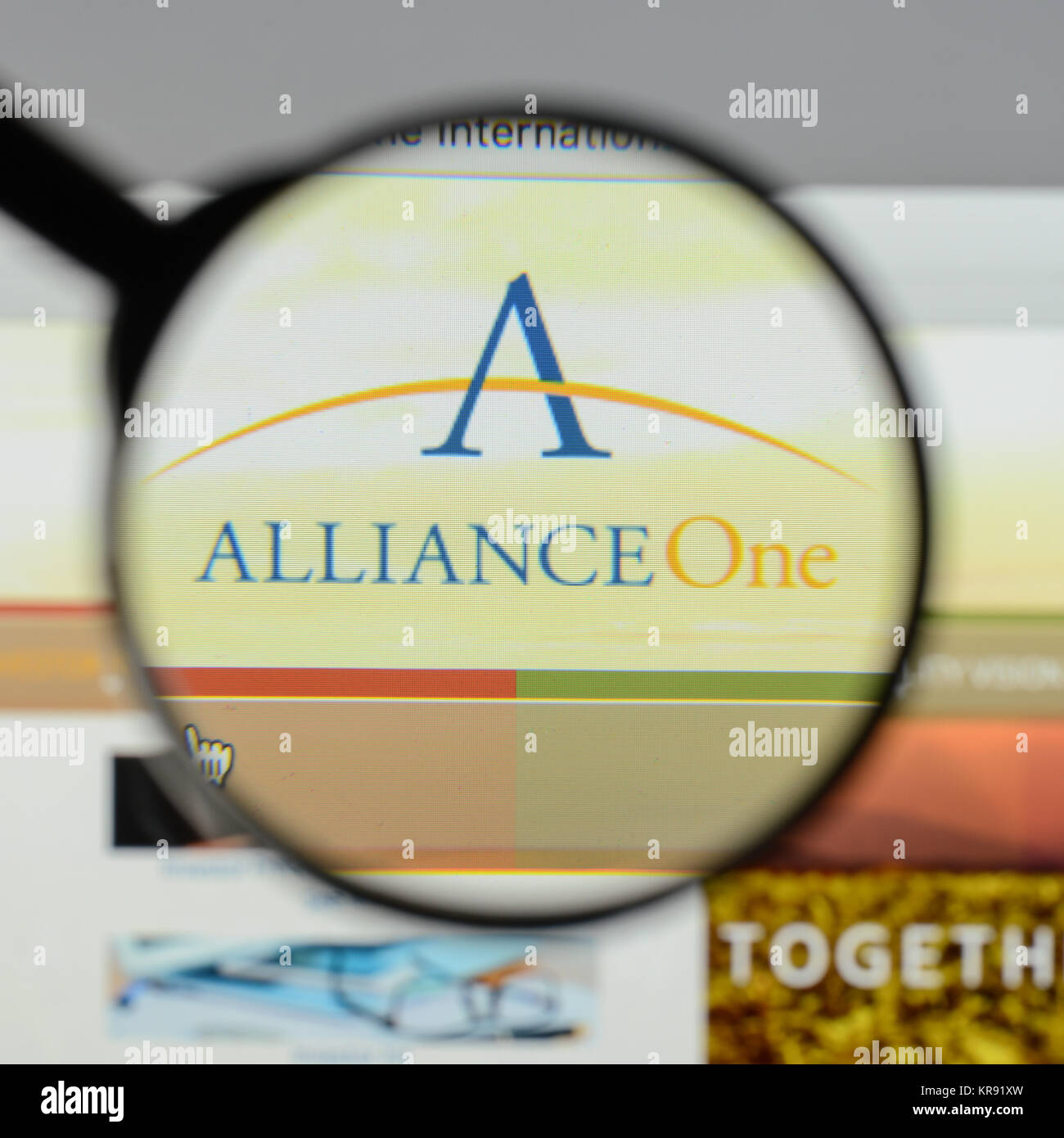 Milan, Italy - August 10, 2017: Alliance One International website ...