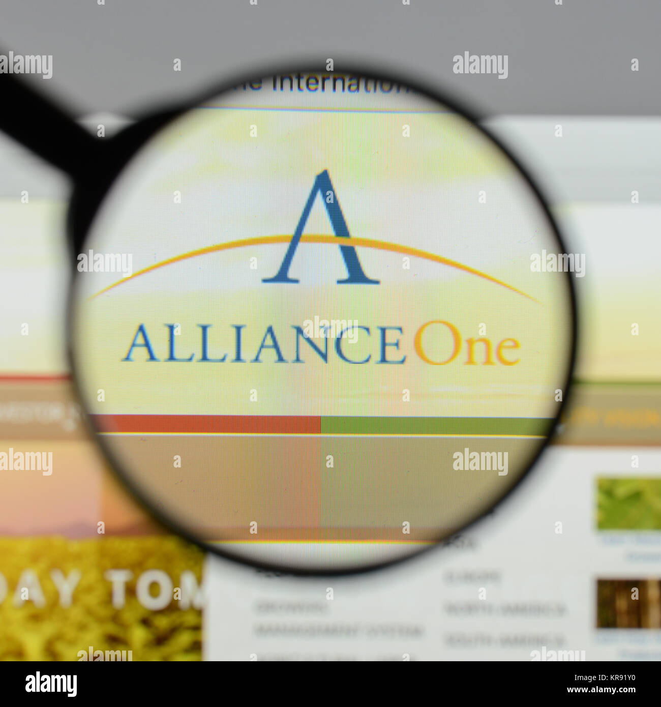 Milan, Italy - August 10, 2017: Alliance One International website ...