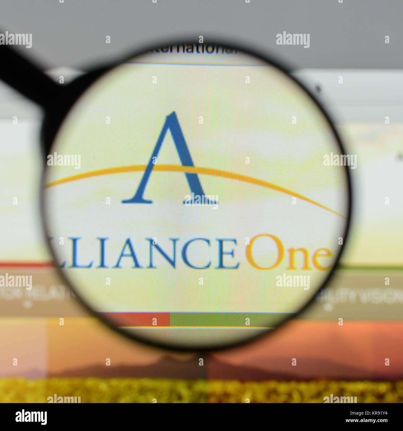 Milan, Italy - August 10, 2017: Alliance One International website ...