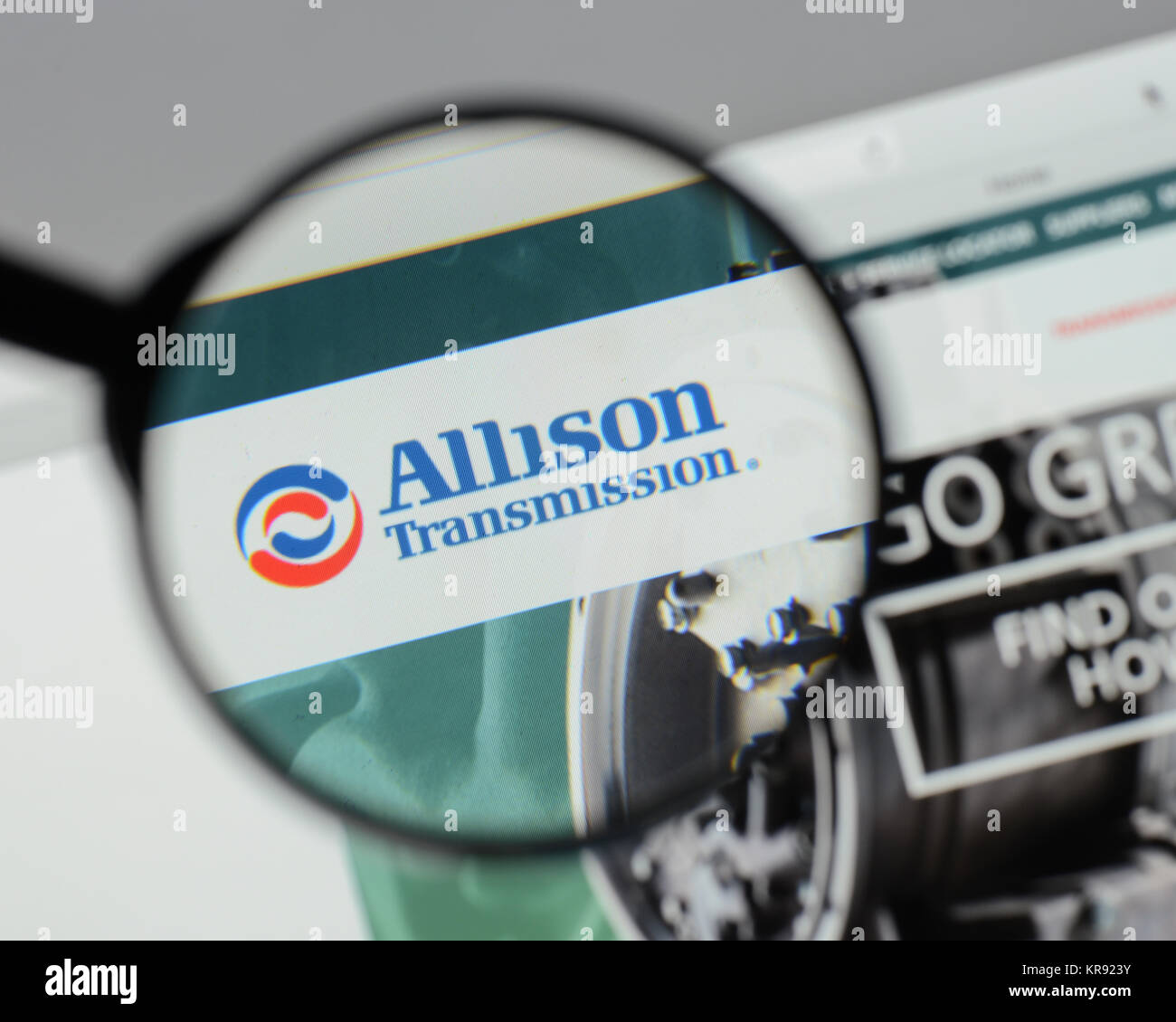 Milan, Italy - August 10, 2017: Allison Transmission Holdings website ...