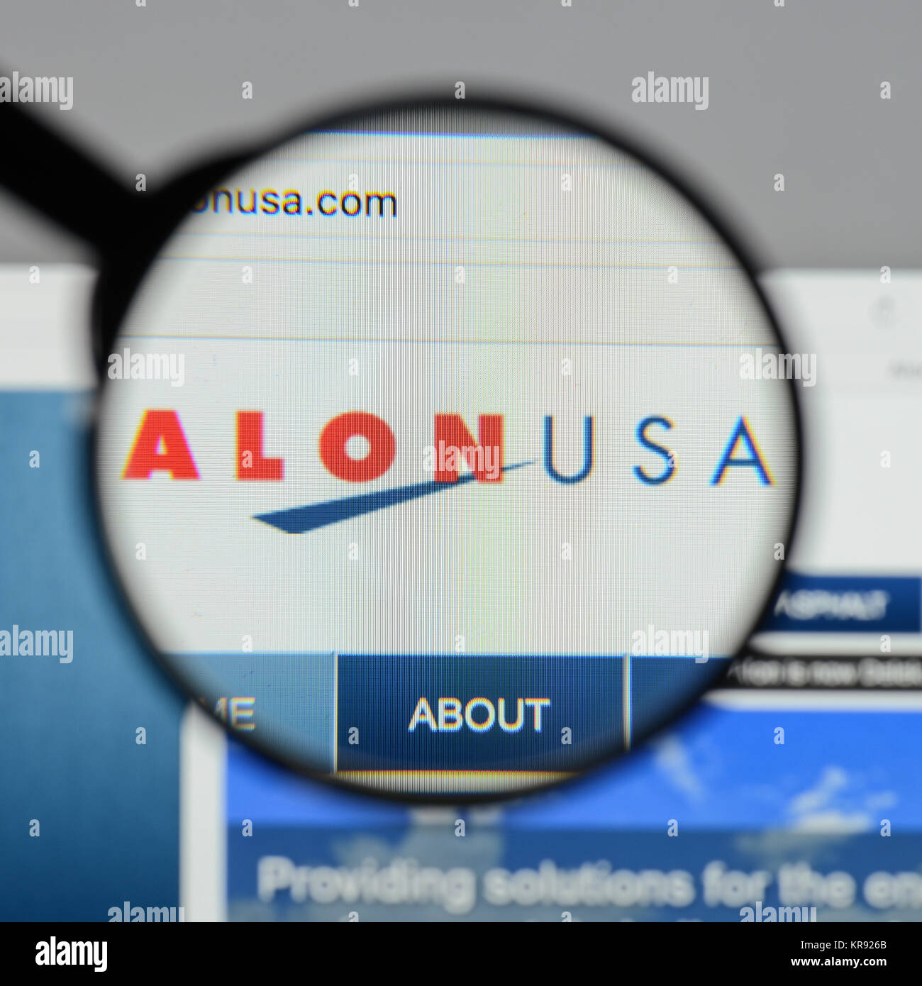 Milan, Italy - August 10, 2017: Alon USA Energy website homepage. It ...