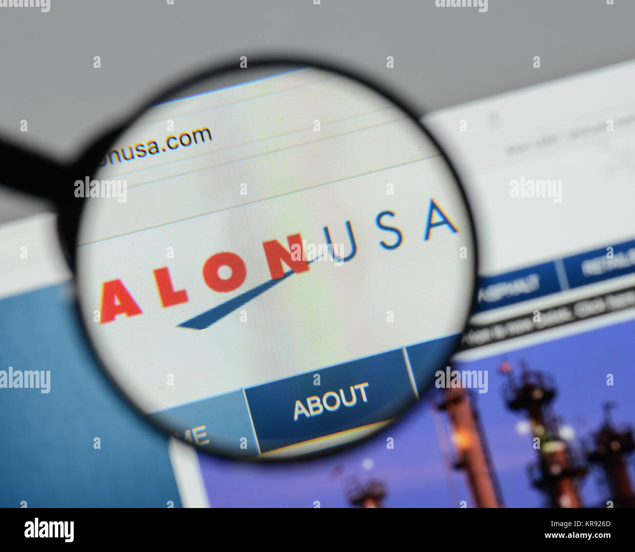 Milan, Italy - August 10, 2017: Alon USA Energy website homepage. It ...