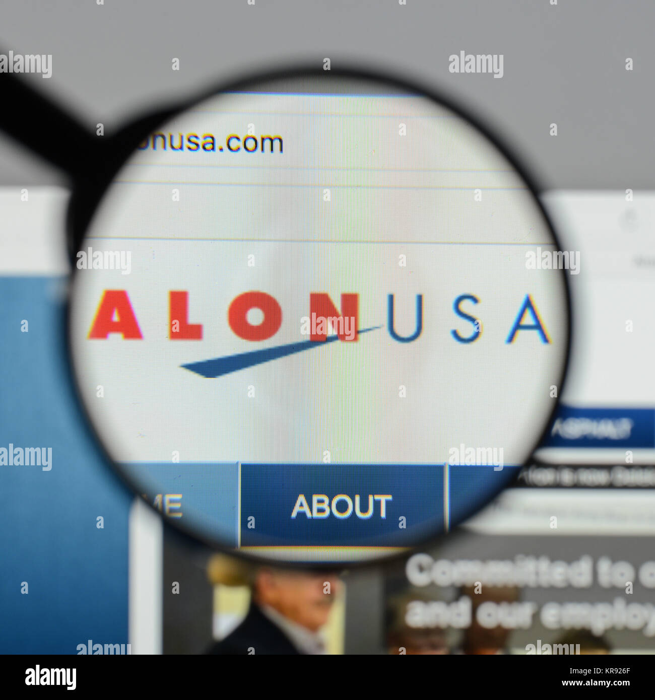 Milan, Italy - August 10, 2017: Alon USA Energy website homepage. It ...