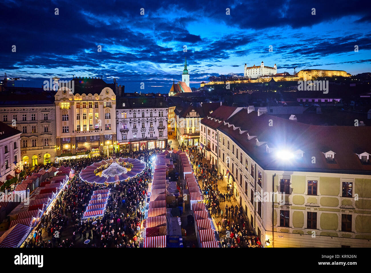 Bratislava, Slovakia. 16th December, 2017. Christmas market at Hlavné ...