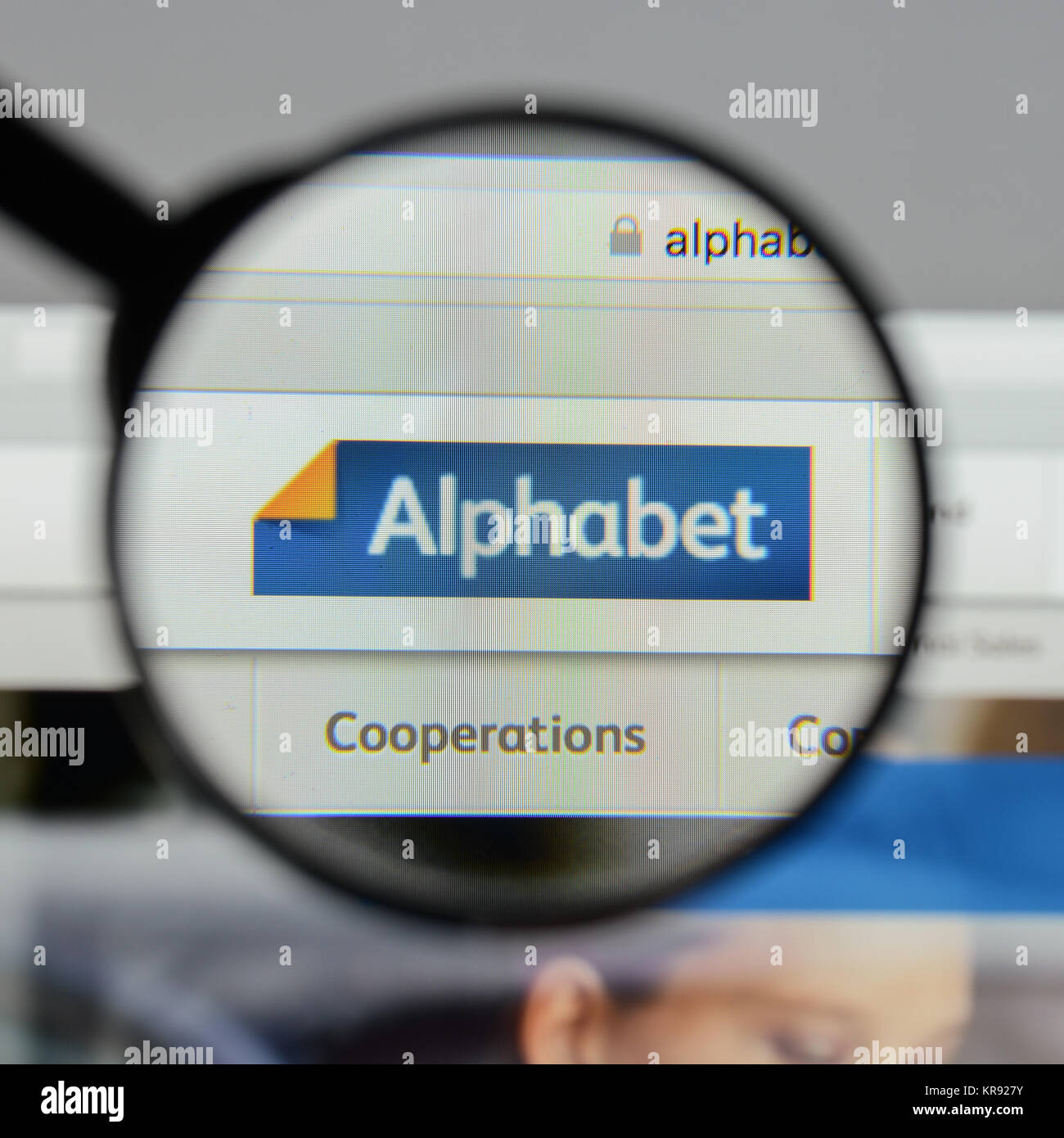 Milan, Italy - August 10, 2017: Alphabet website homepage. It ...