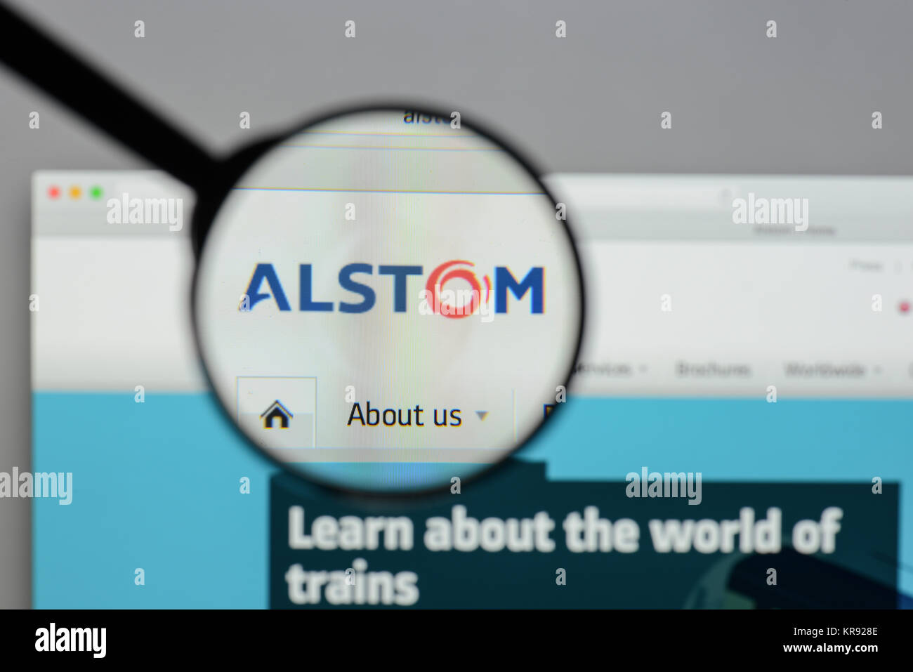 Milan, Italy - August 10, 2017: Alstom website homepage. It is a French ...