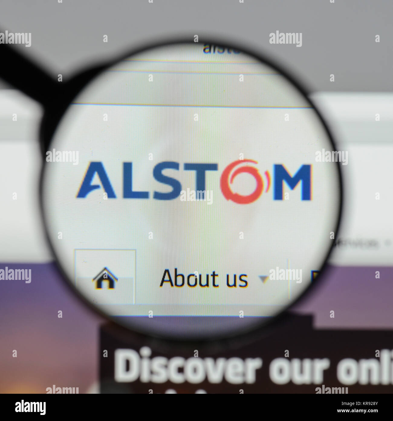 Milan, Italy - August 10, 2017: Alstom website homepage. It is a French ...