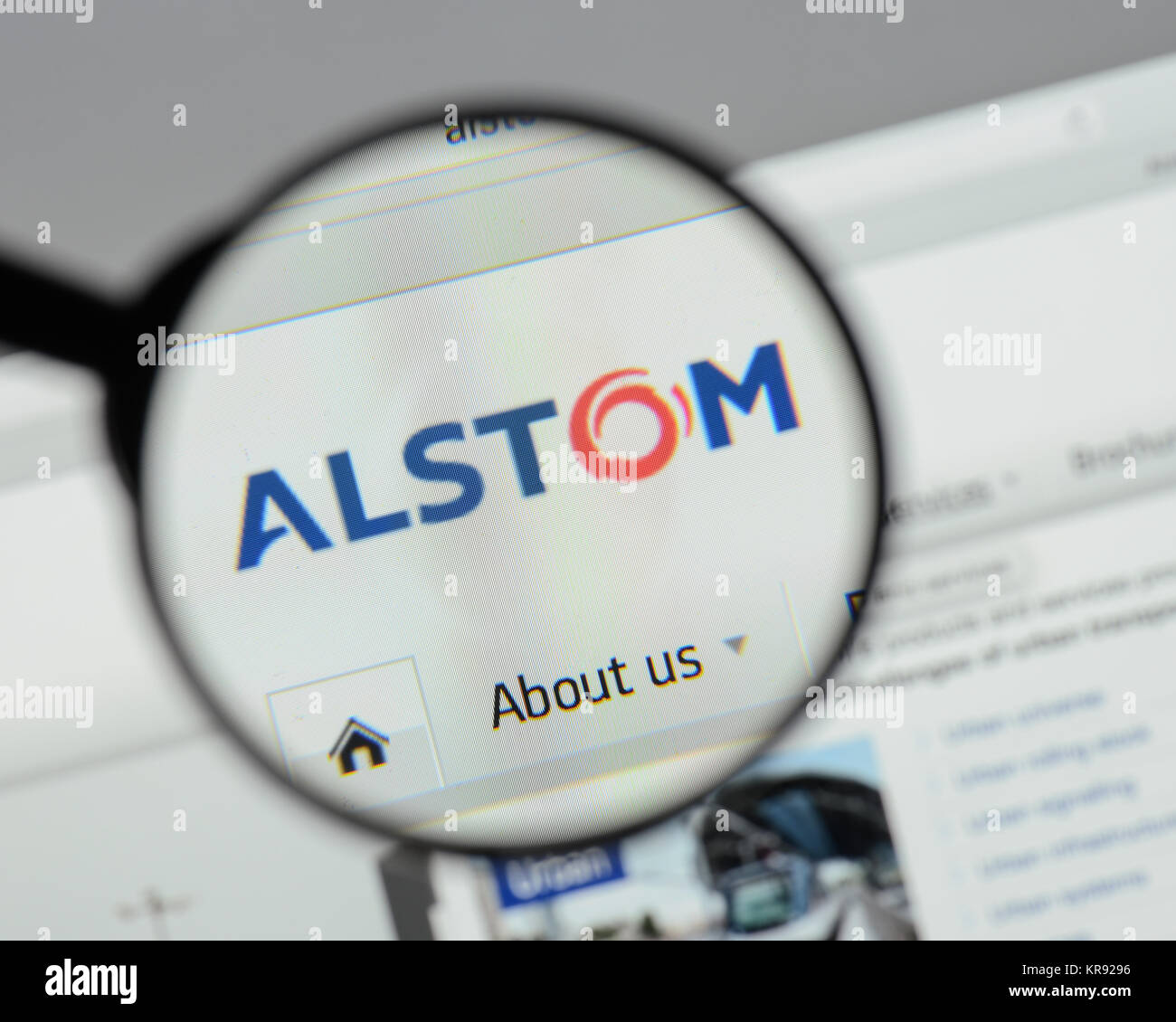 Milan, Italy - August 10, 2017: Alstom website homepage. It is a French ...