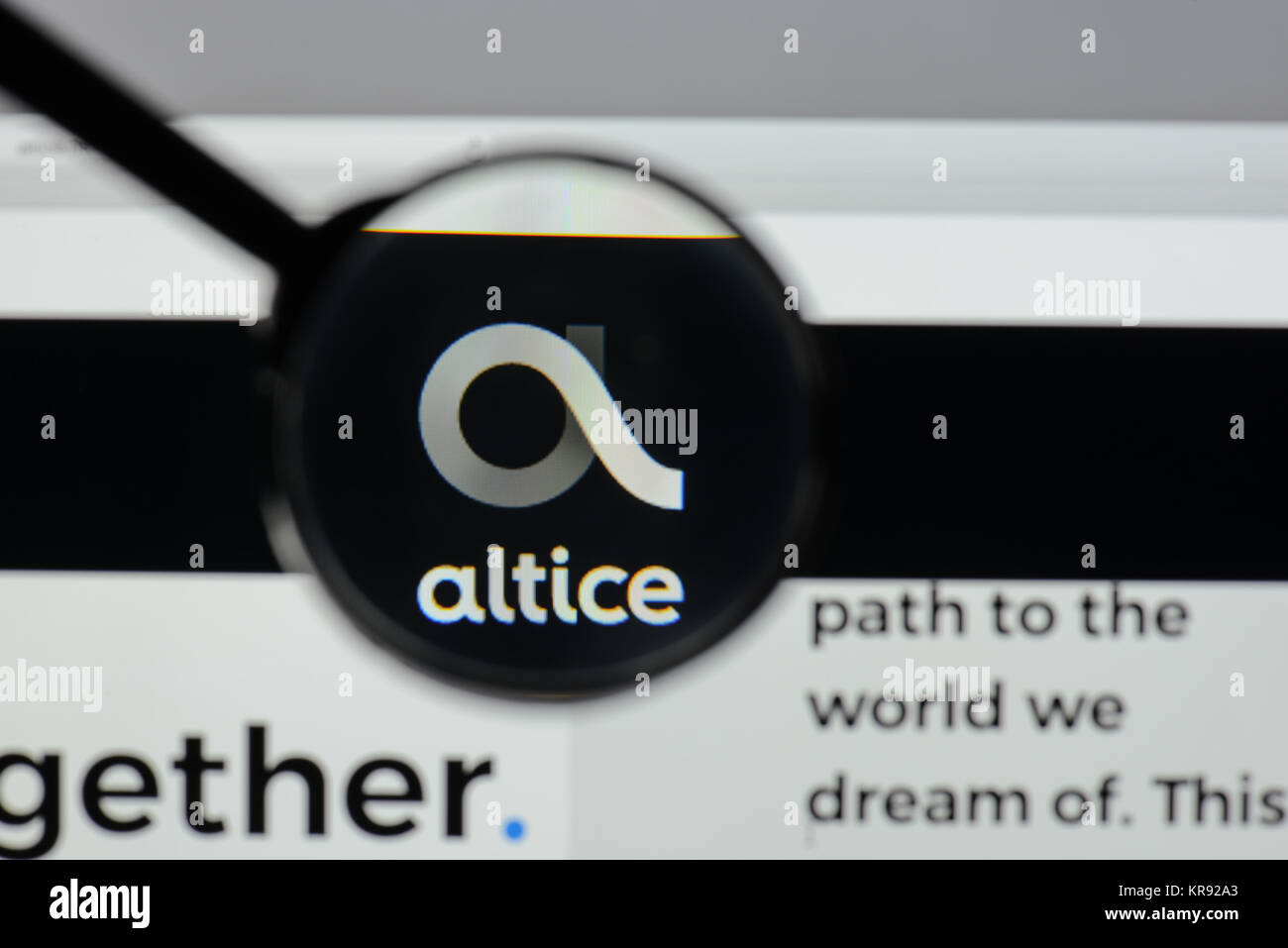 Altice logo hi-res stock photography and images - Alamy