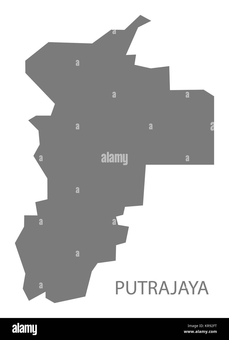 Putrajaya Malaysia Map grey Stock Photo - Alamy