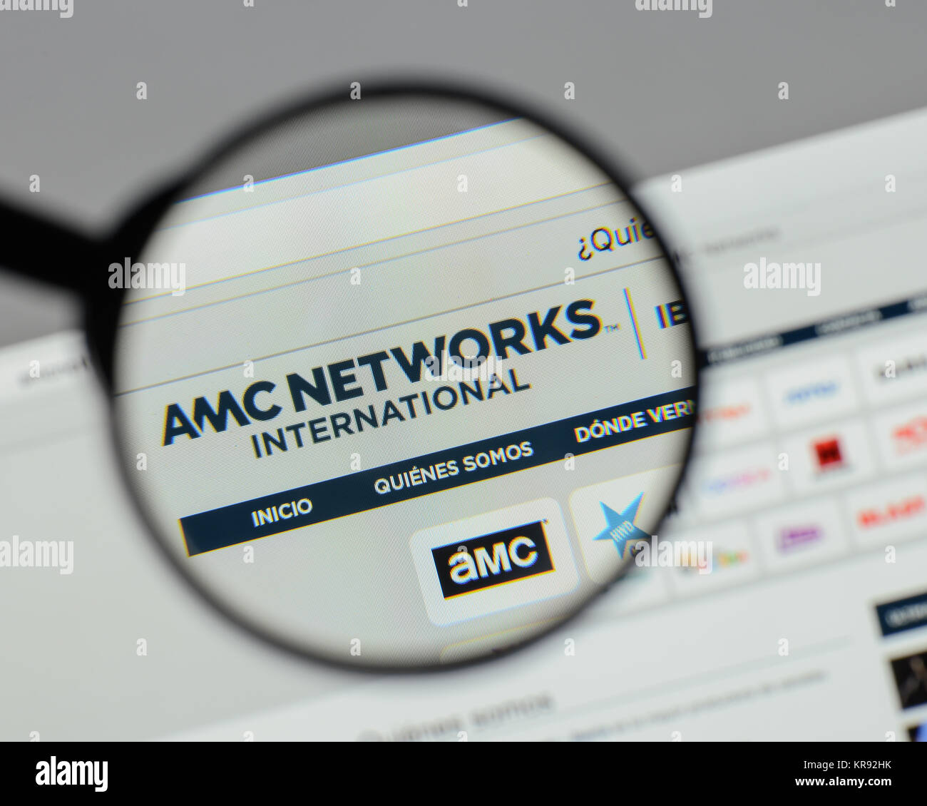 Milan, Italy - August 10, 2017: AMC Networks logo on the website ...