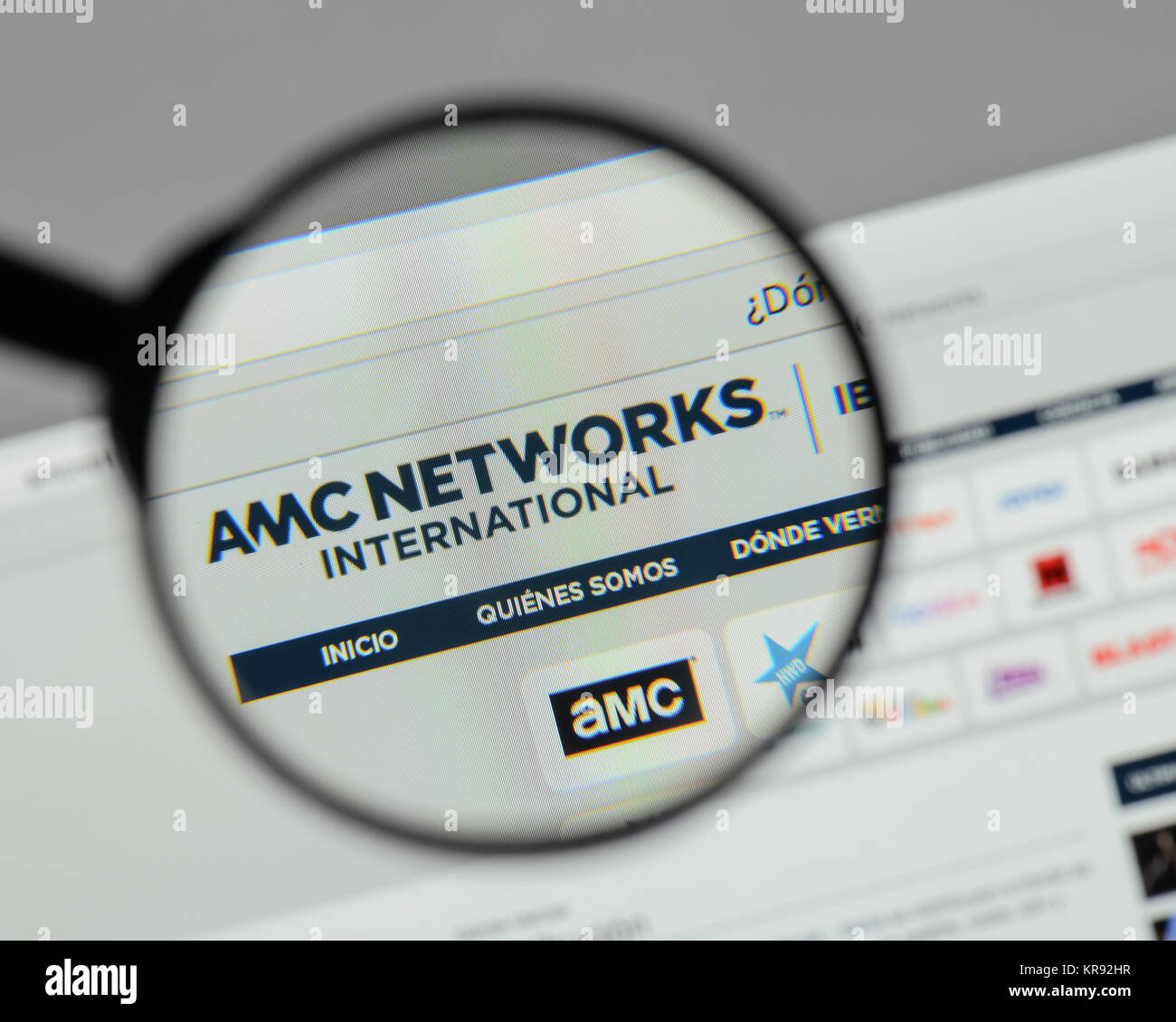 Milan, Italy - August 10, 2017: AMC Networks logo on the website ...