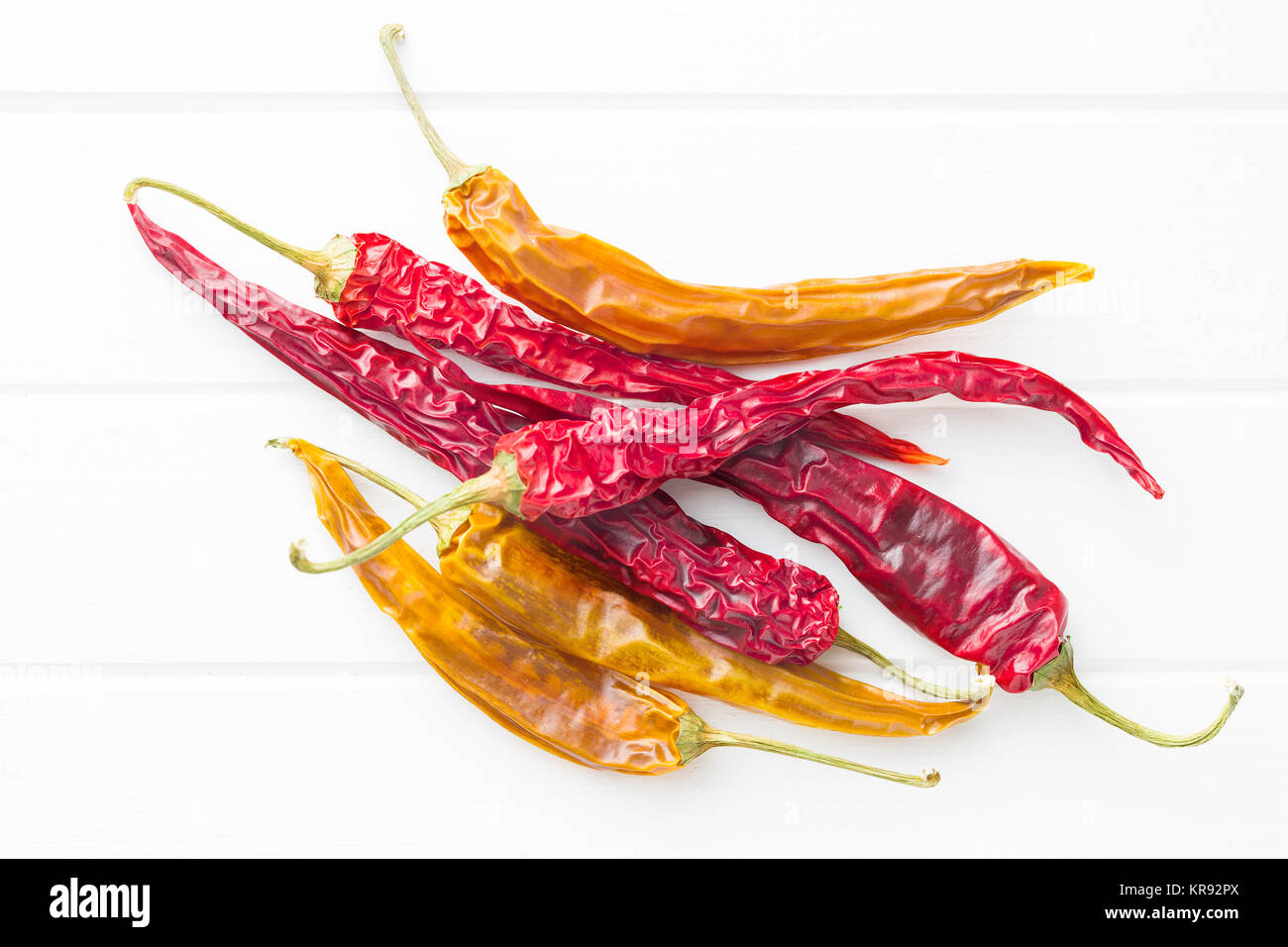 Dried chili peppers Stock Photo - Alamy