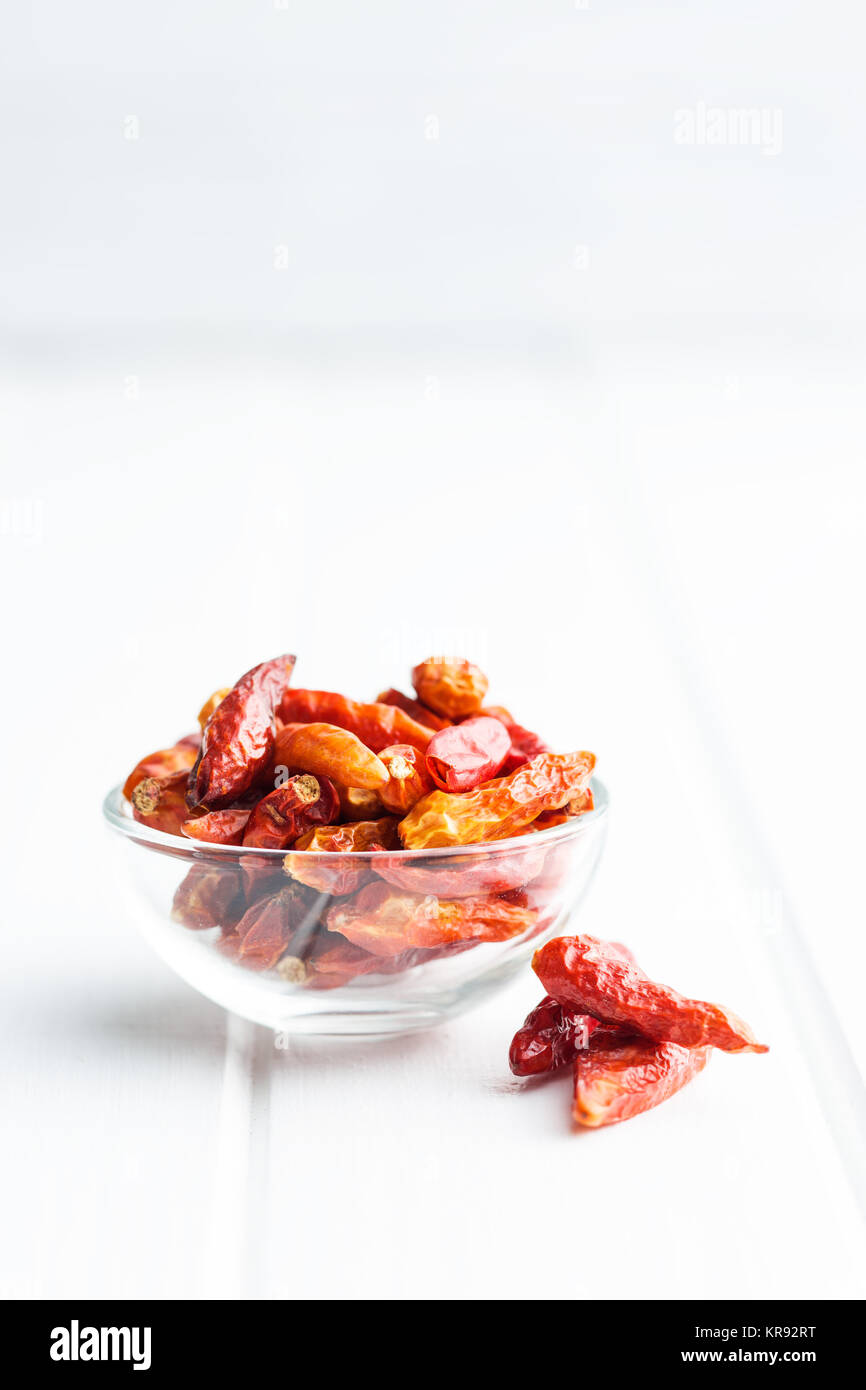 Dried mini chili peppers Stock Photo - Alamy