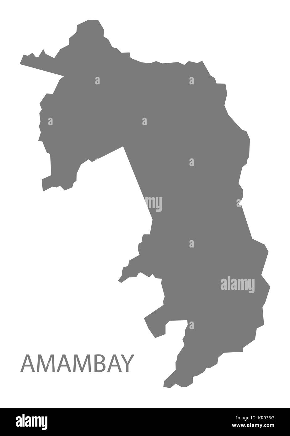 Amambay Paraguay Map grey Stock Photo - Alamy