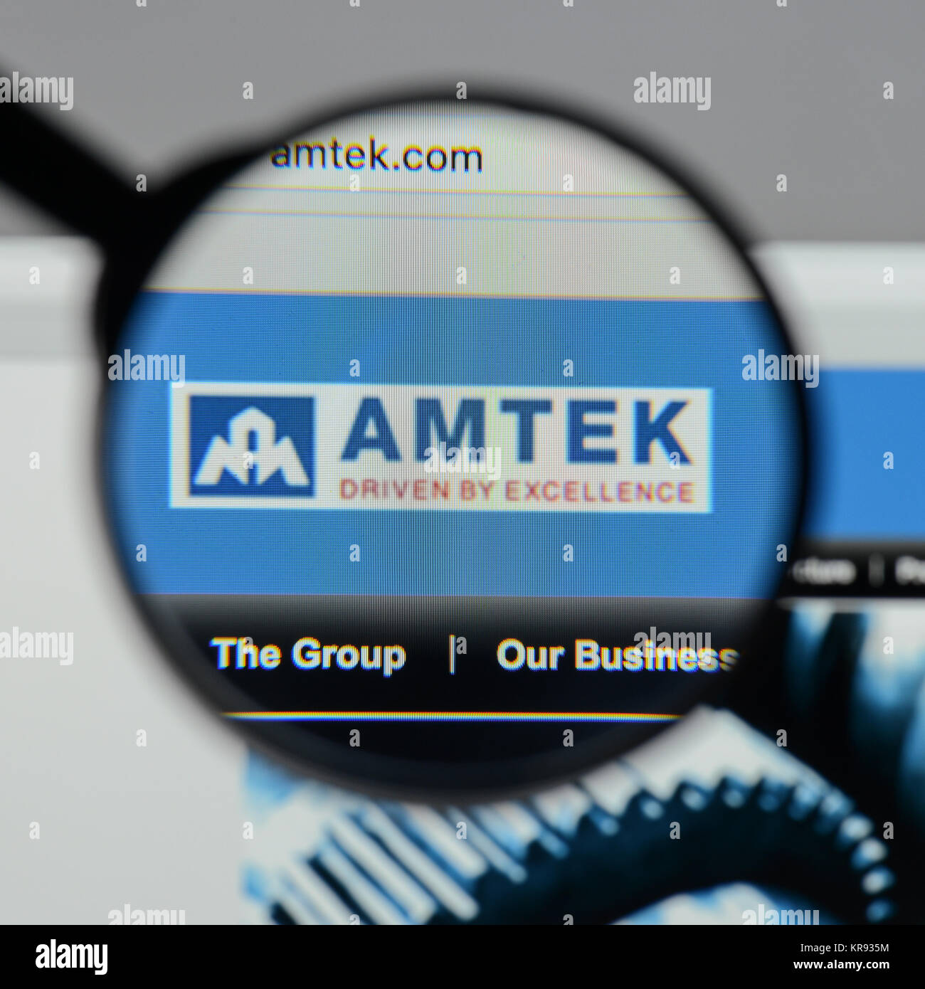 Milan, Italy - August 10, 2017: Ametek website homepage. It is an ...
