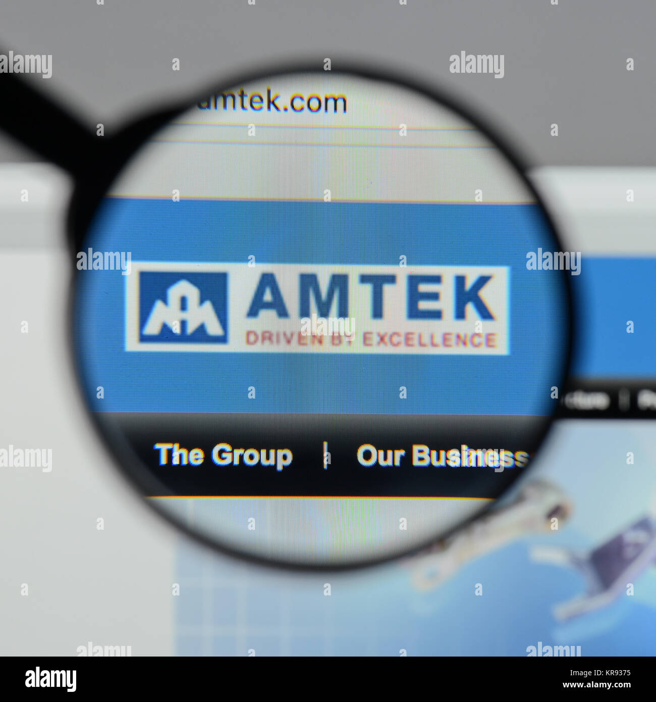 Milan, Italy - August 10, 2017: Ametek website homepage. It is an ...