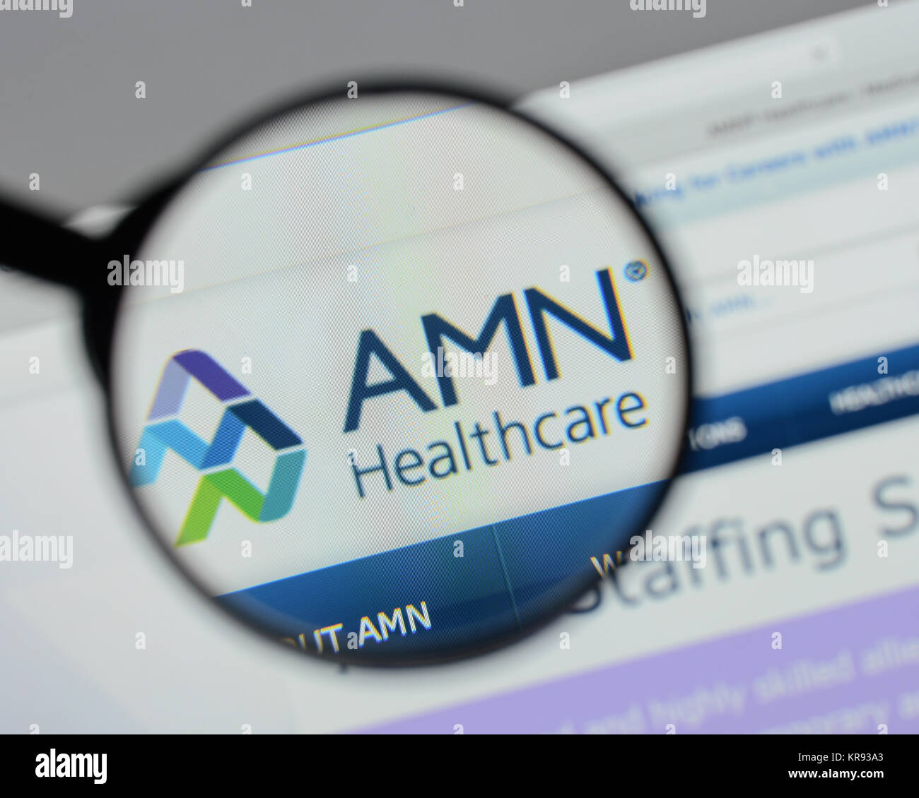 Milan, Italy - August 10, 2017: AMN Healthcare Services website ...