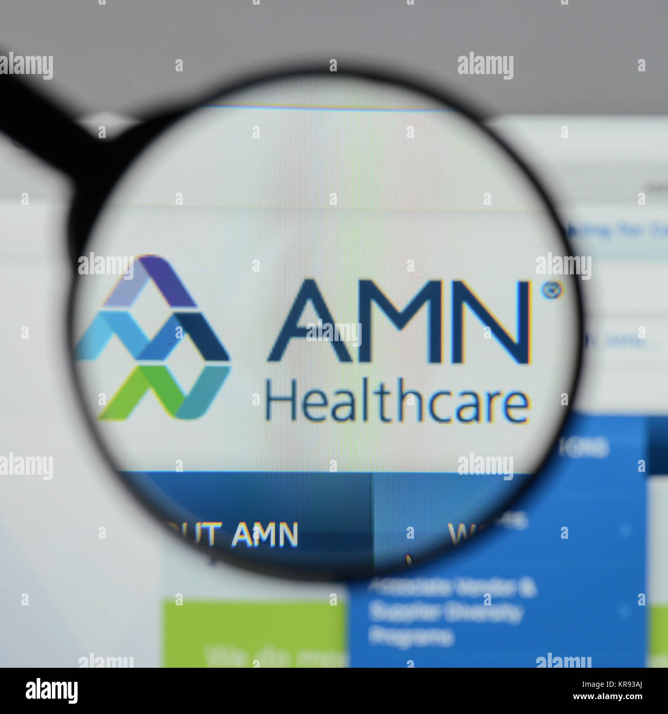 Milan, Italy - August 10, 2017: AMN Healthcare Services website ...