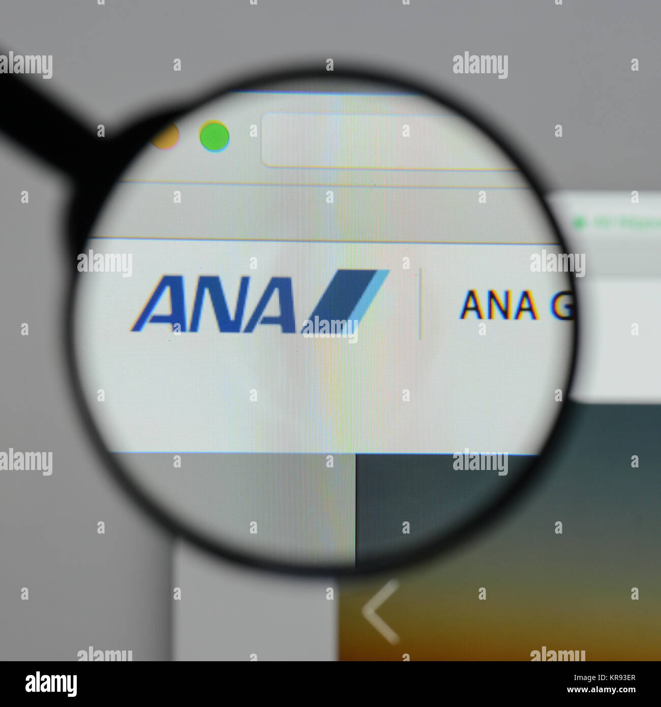 Milan, Italy - August 10, 2017: ANA Holdings logo on the website ...