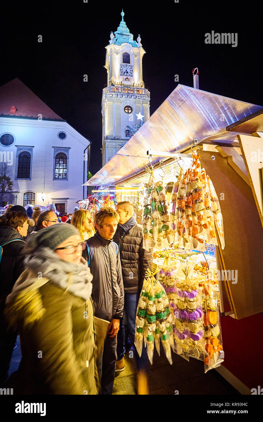 Bratislava, Slovakia. 16th December, 2017. Young woman shopping at ...
