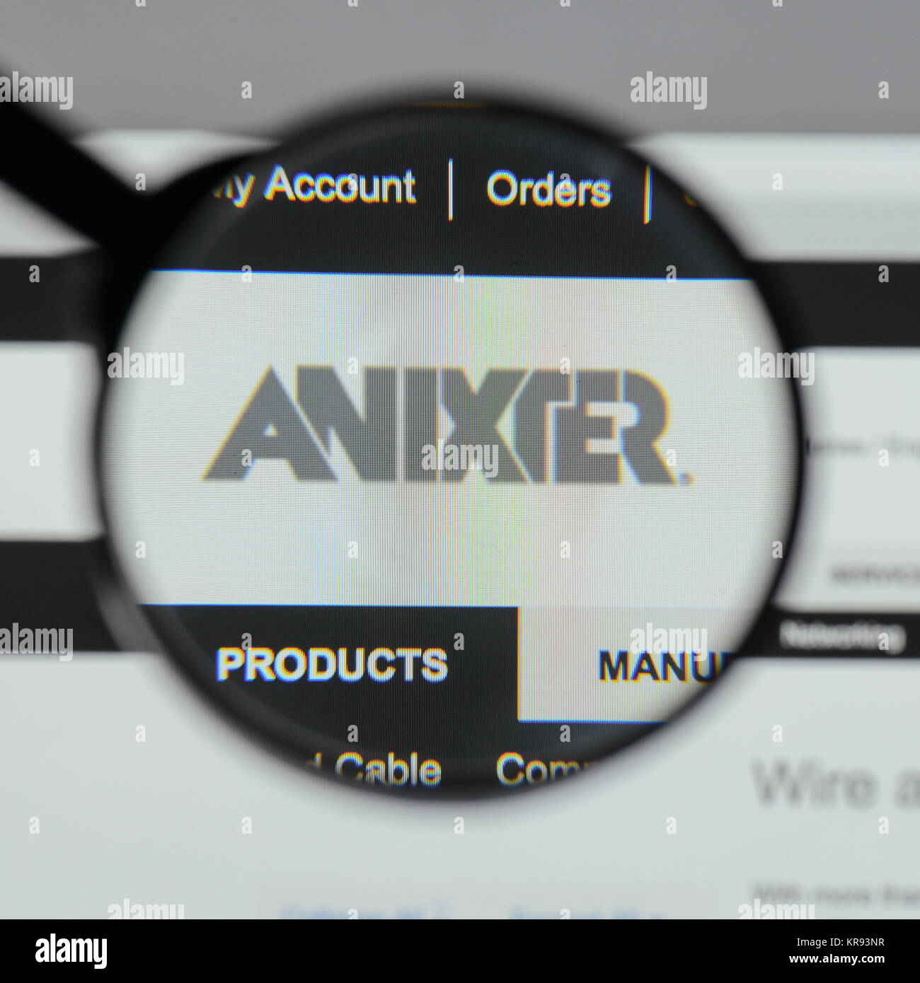 Milan, Italy - August 10, 2017: Anixter International logo on the ...