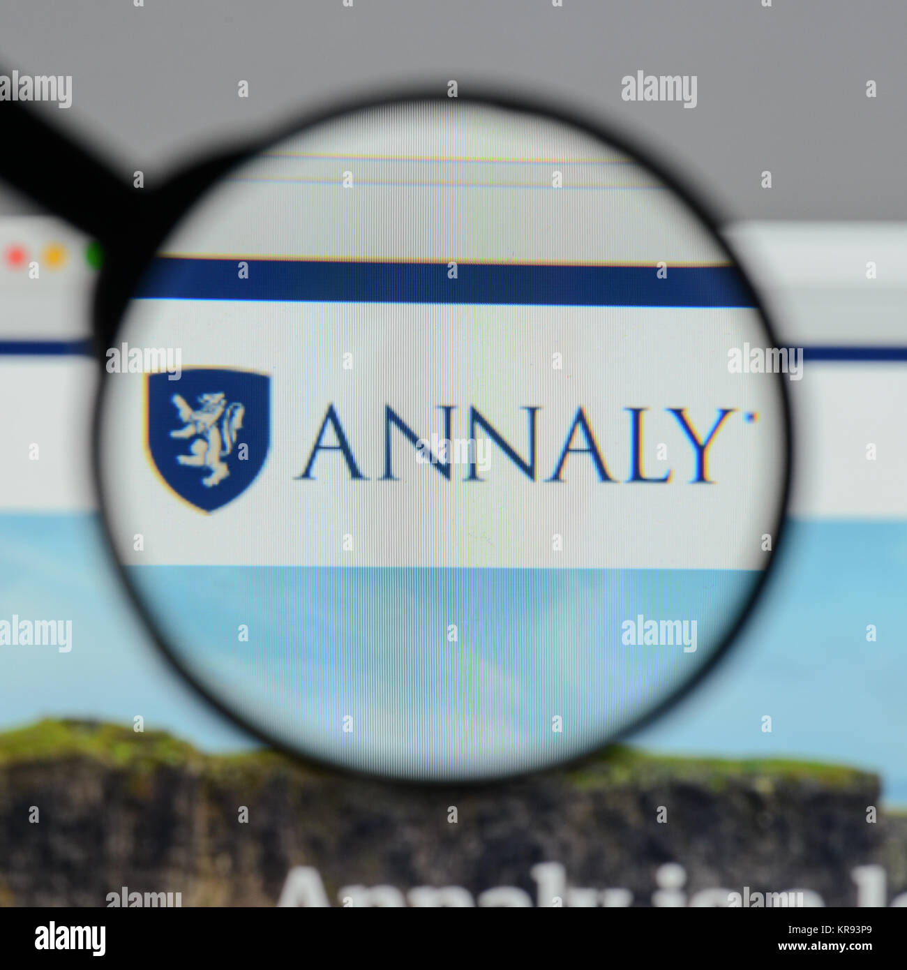 Milan, Italy - August 10, 2017: Annaly Capital Management logo on the ...