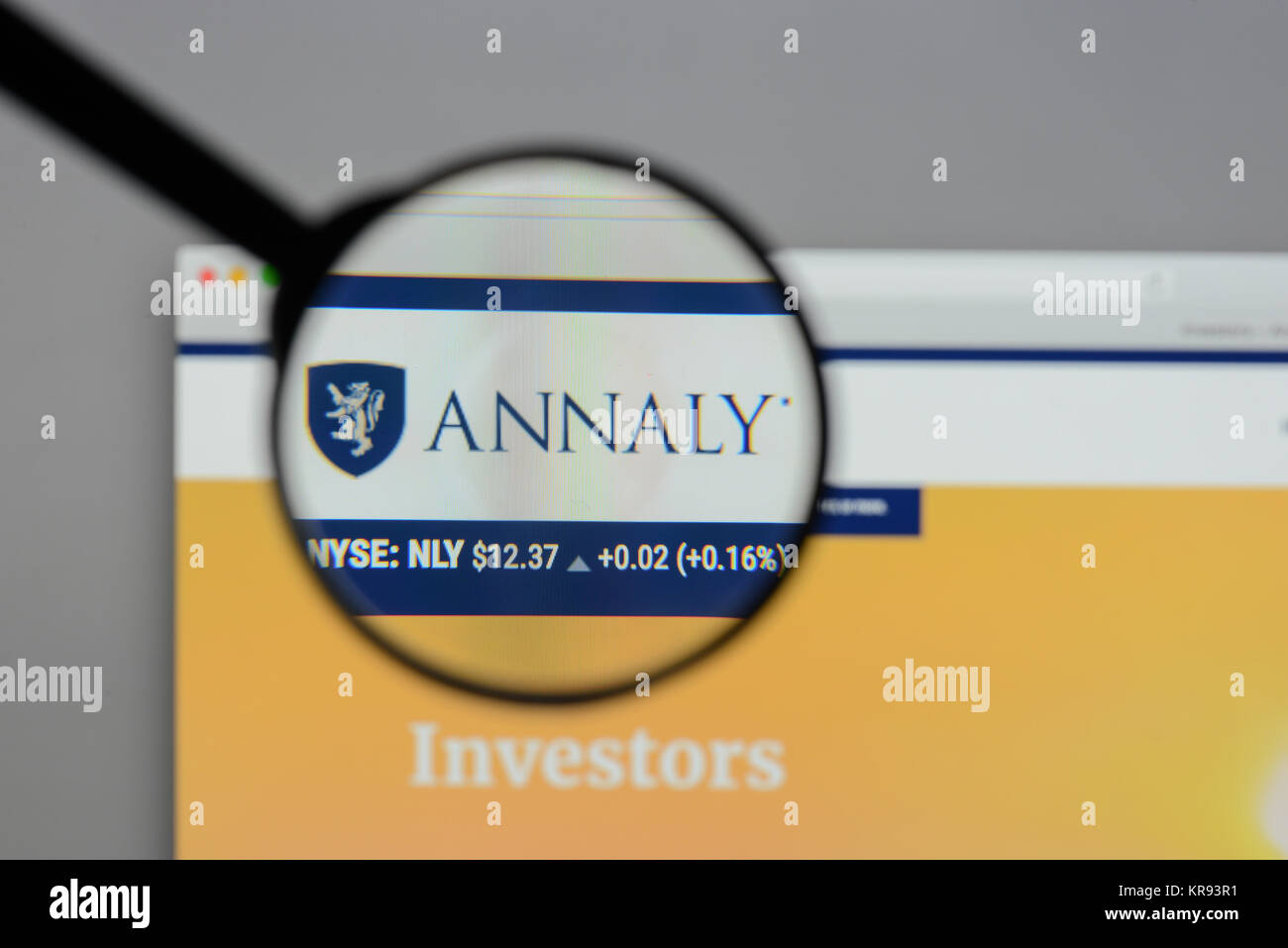 Milan, Italy - August 10, 2017: Annaly Capital Management logo on the ...