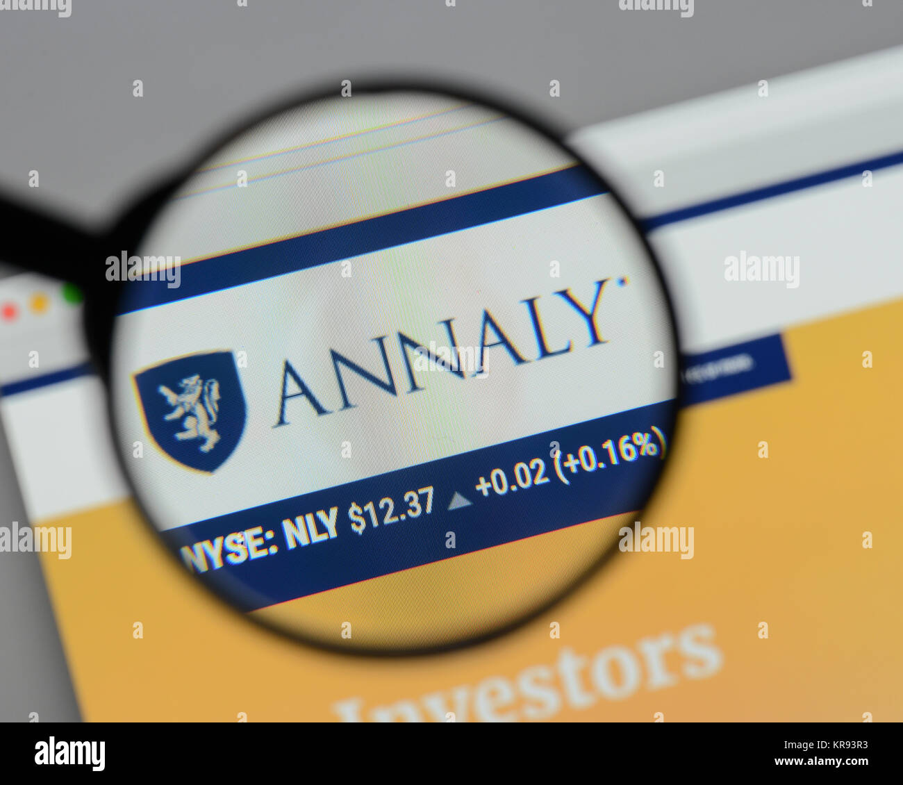Milan, Italy - August 10, 2017: Annaly Capital Management logo on the ...