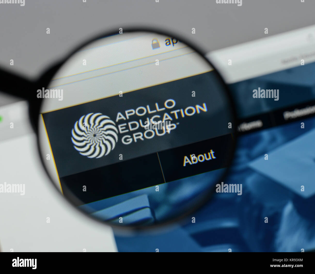 Milan, Italy - August 10, 2017: Apollo Education Group logo on the ...