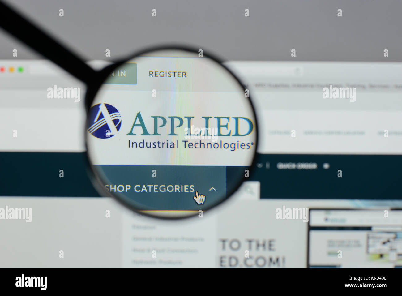 Milan, Italy - August 10, 2017: Applied Industrial Technologies logo on ...