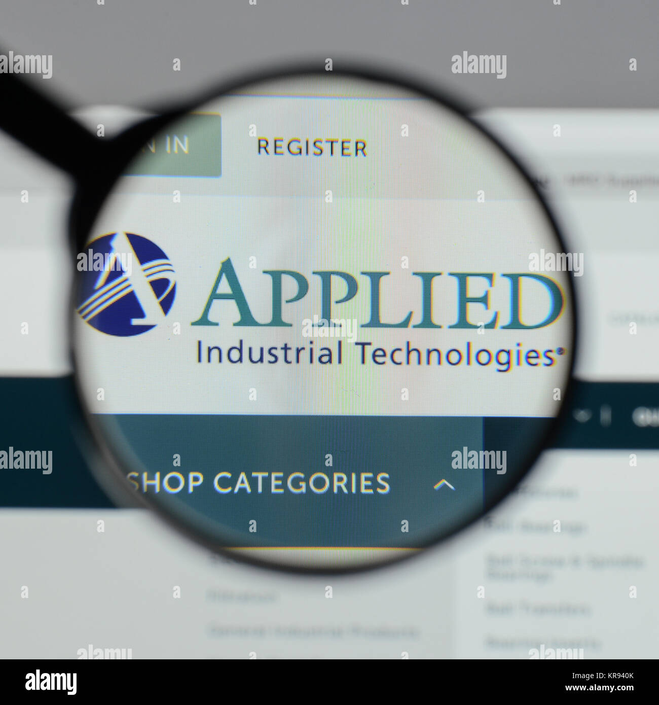 Milan, Italy - August 10, 2017: Applied Industrial Technologies logo on ...