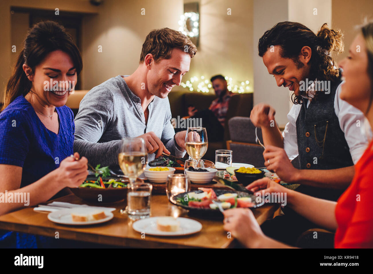 Double Date Dining Stock Photo - Alamy