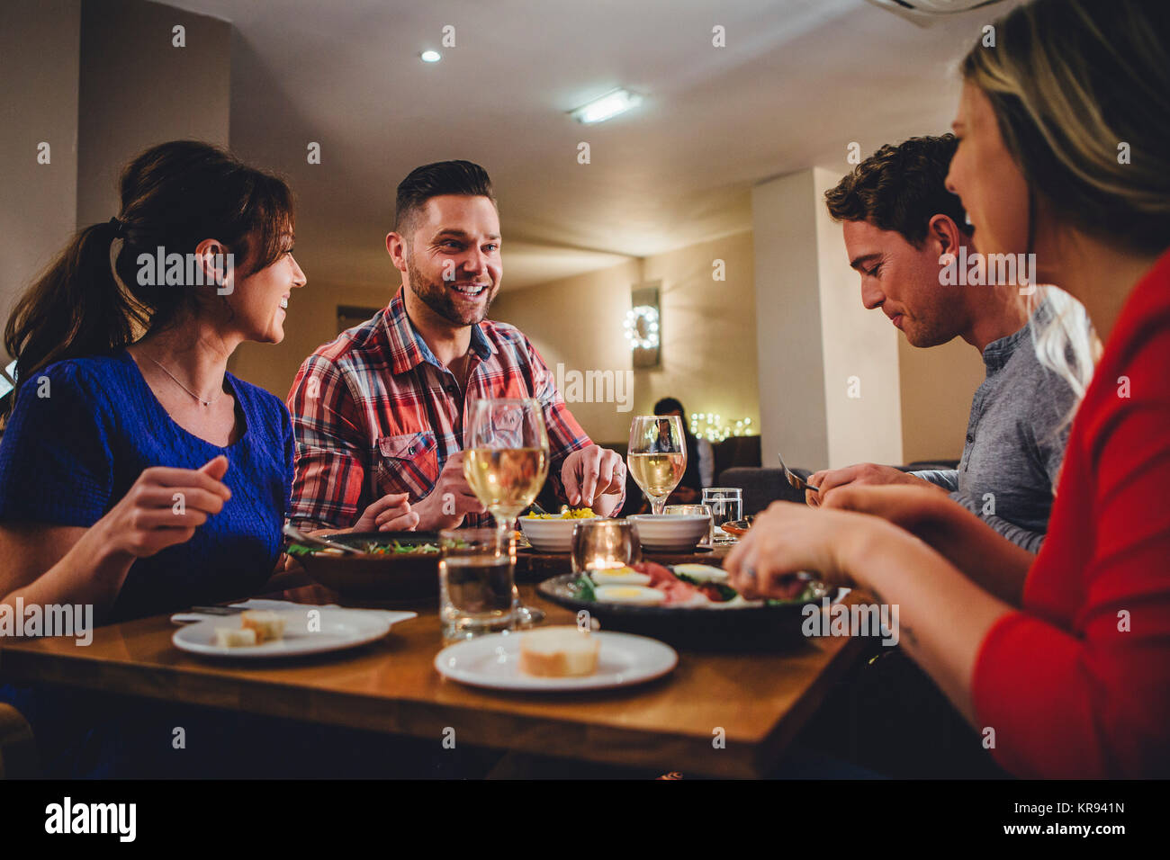 Double Date Dining Stock Photo - Alamy