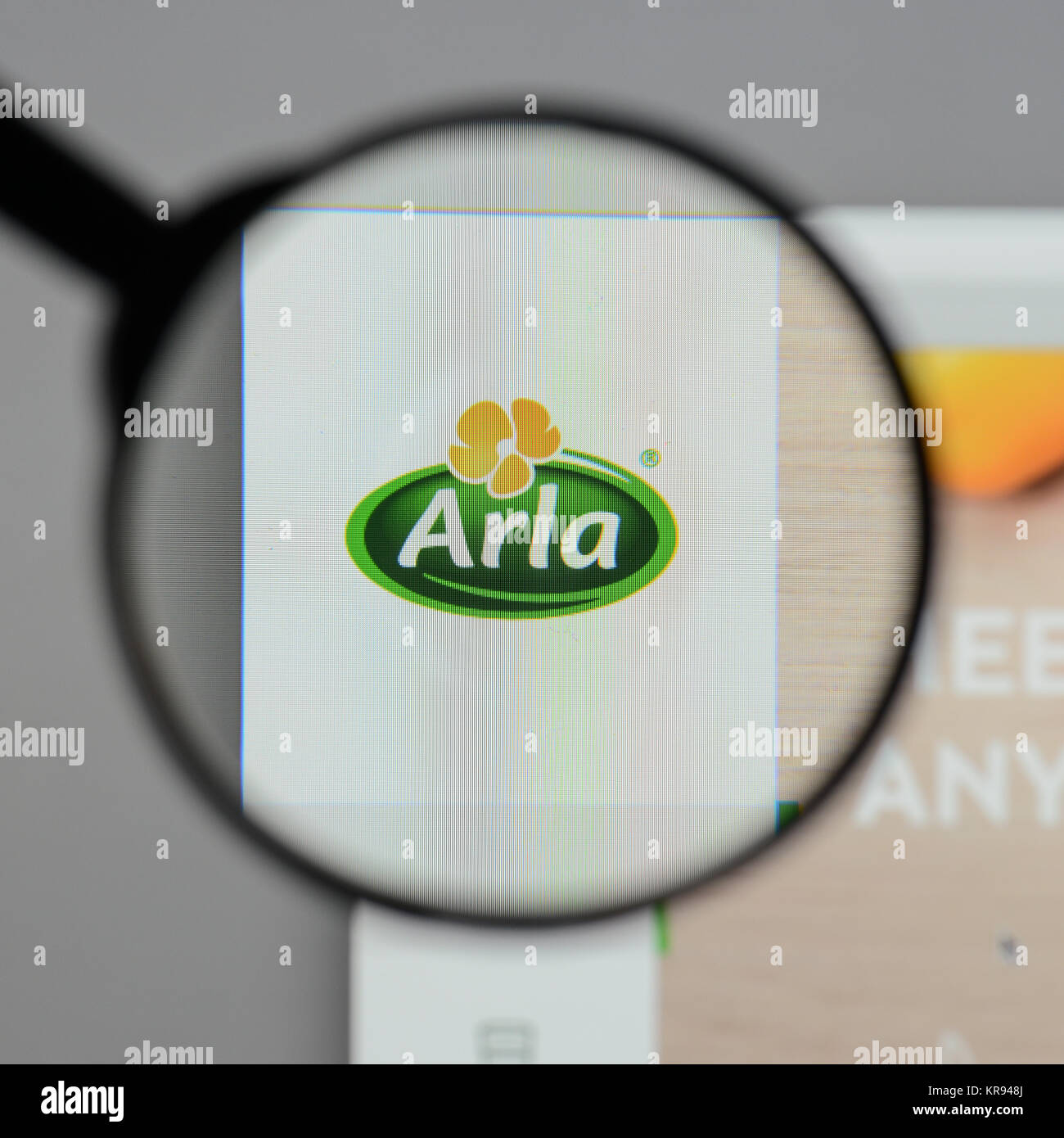 Milan, Italy - August 10, 2017: Arla logo on the website homepage Stock ...