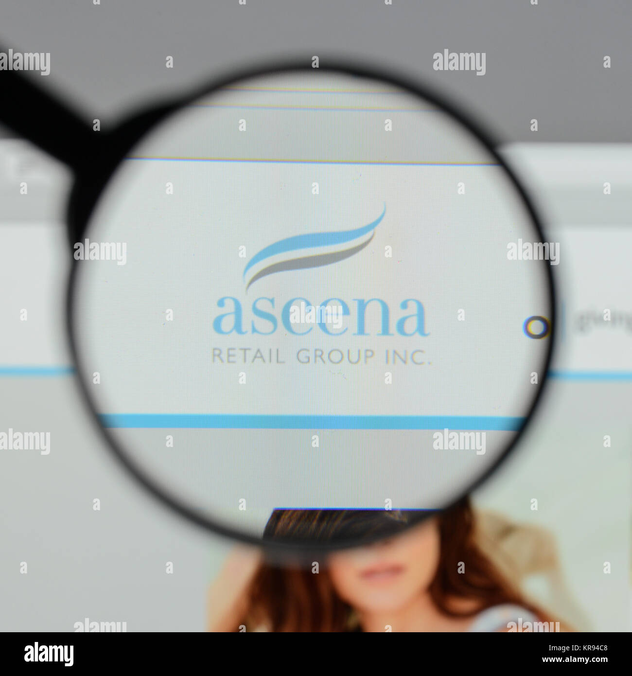 Milan, Italy - August 10, 2017: Ascena Retail Group logo on the website ...